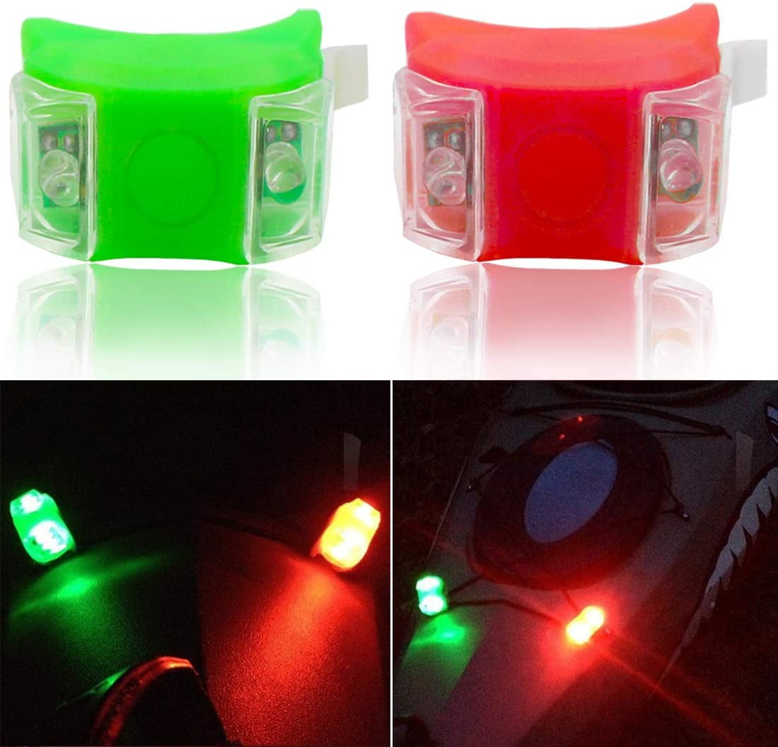 2 Pieces Navigation Lights Kayak Lights for Night Led Boating Lights ...