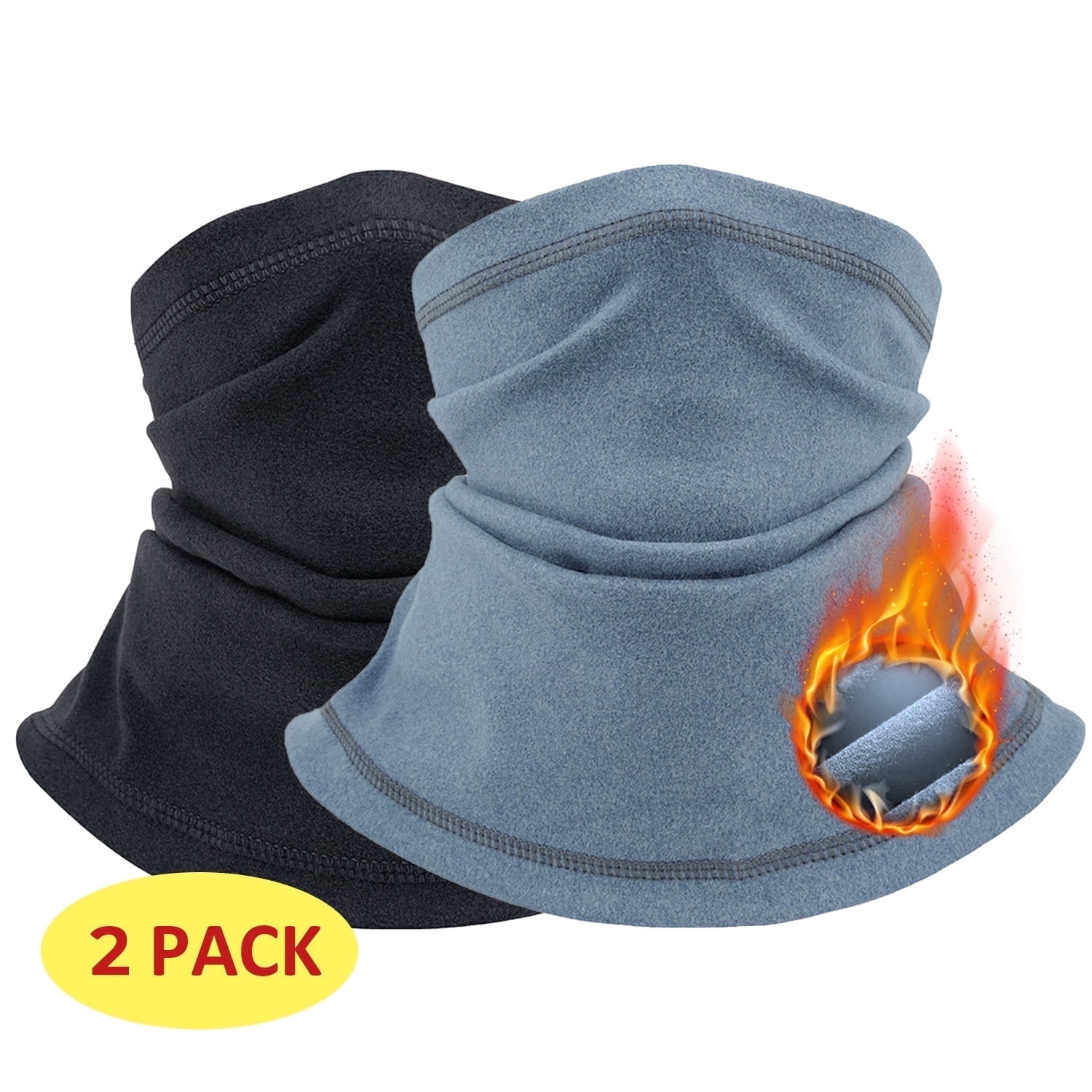 2 Pieces Fleece Neck Warmer Woman Half Ski Mask Face Neck Gaiter Riding ...