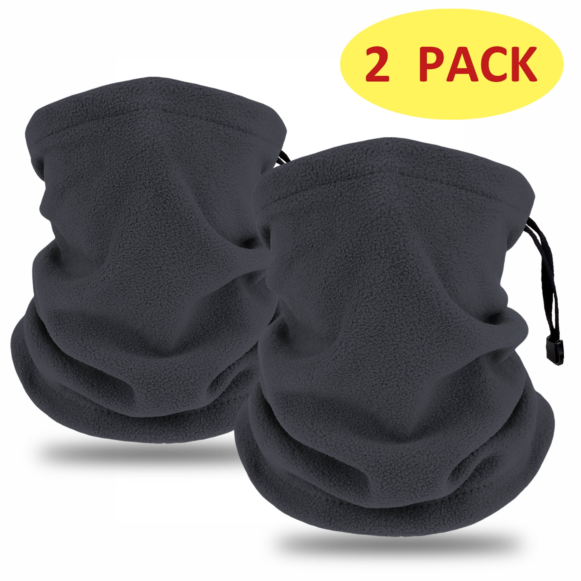 2 Pieces Neck Warmer Ski Mask for Men Women Winter Face Masks Grey ...