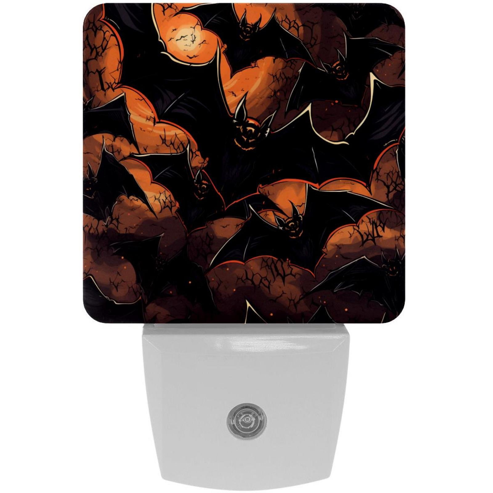2 Pieces Night Light, Big Bat Black Night Lights Plug into Wall for ...