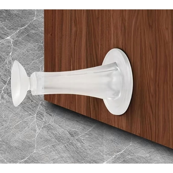 2 Pieces No-Punch Door Wedge Suction Stopper, Anti-Collision Device for ...