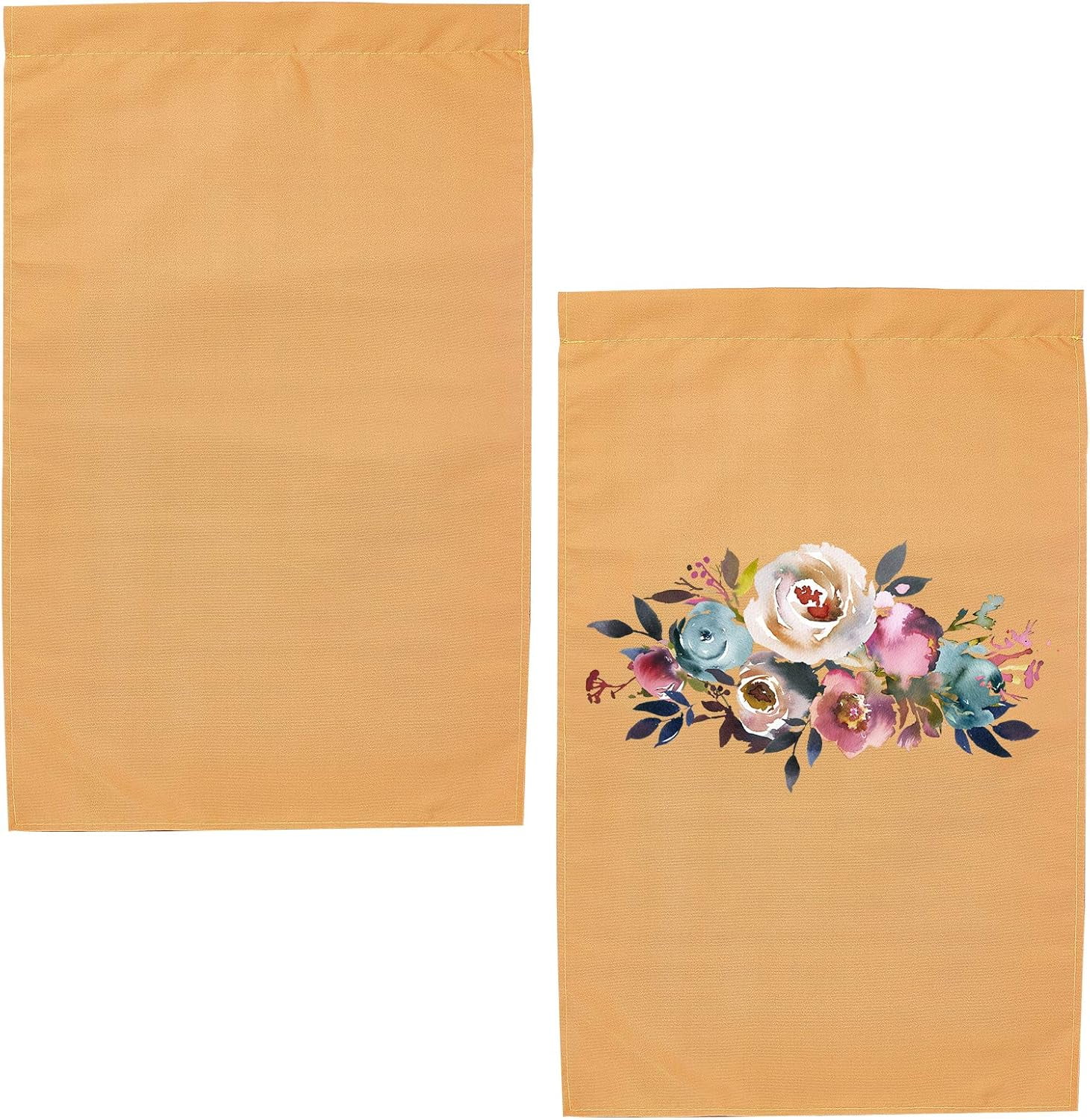 2 Pieces Orange Blank Garden FlagsSolid Garden Flag for DIY Yard Flags ...