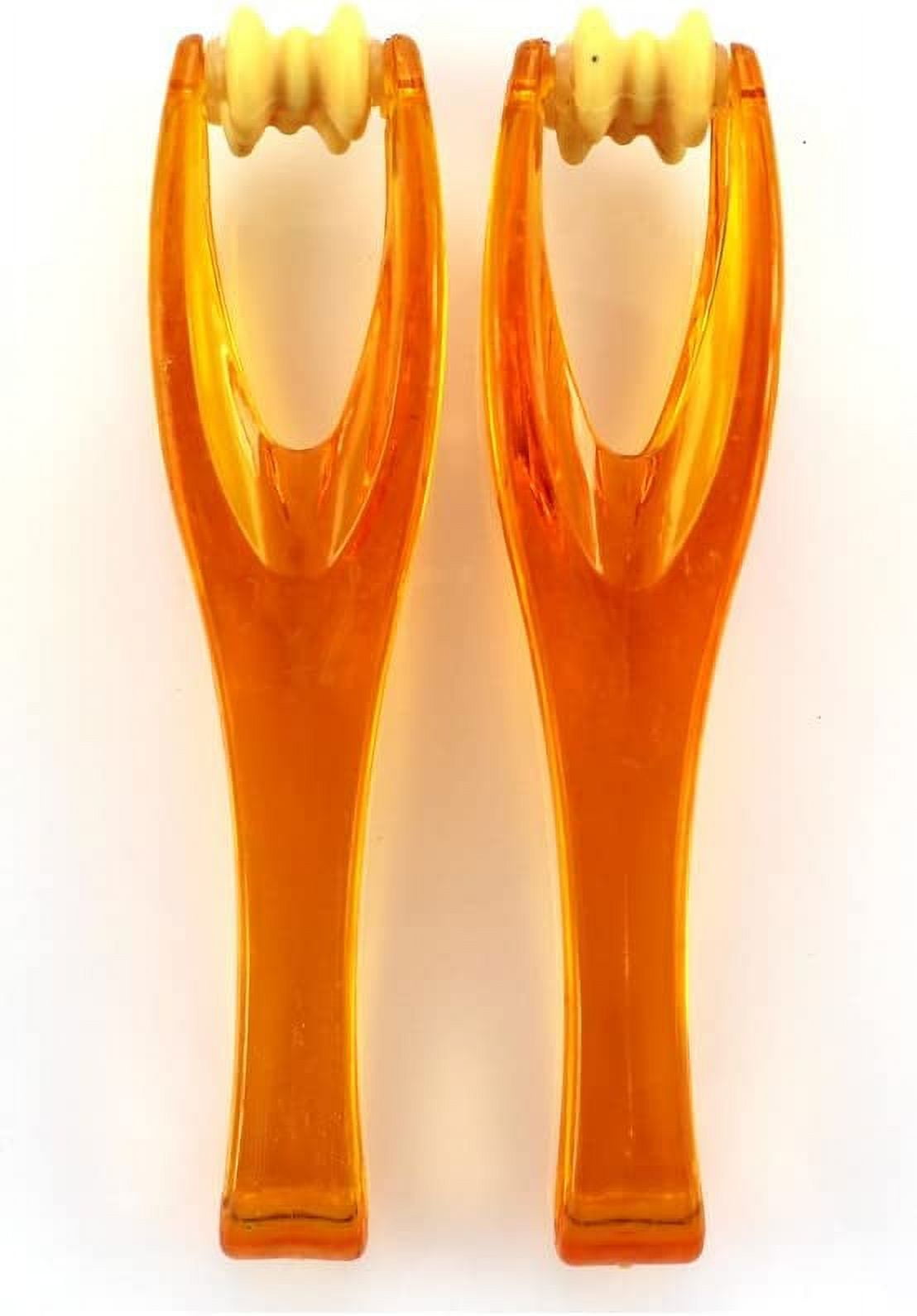 2 Pieces Orange Finger Joints Massager Hand Handheld Blood Circulation ...
