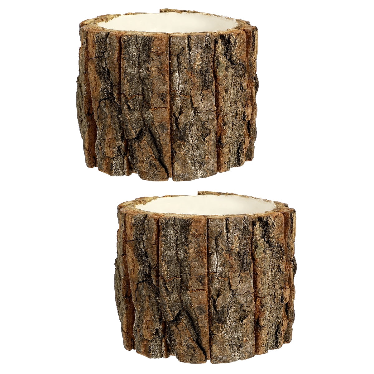 2 Pieces Outdoor Decor Living Room Decorations Plant Bark Flowerpot ...