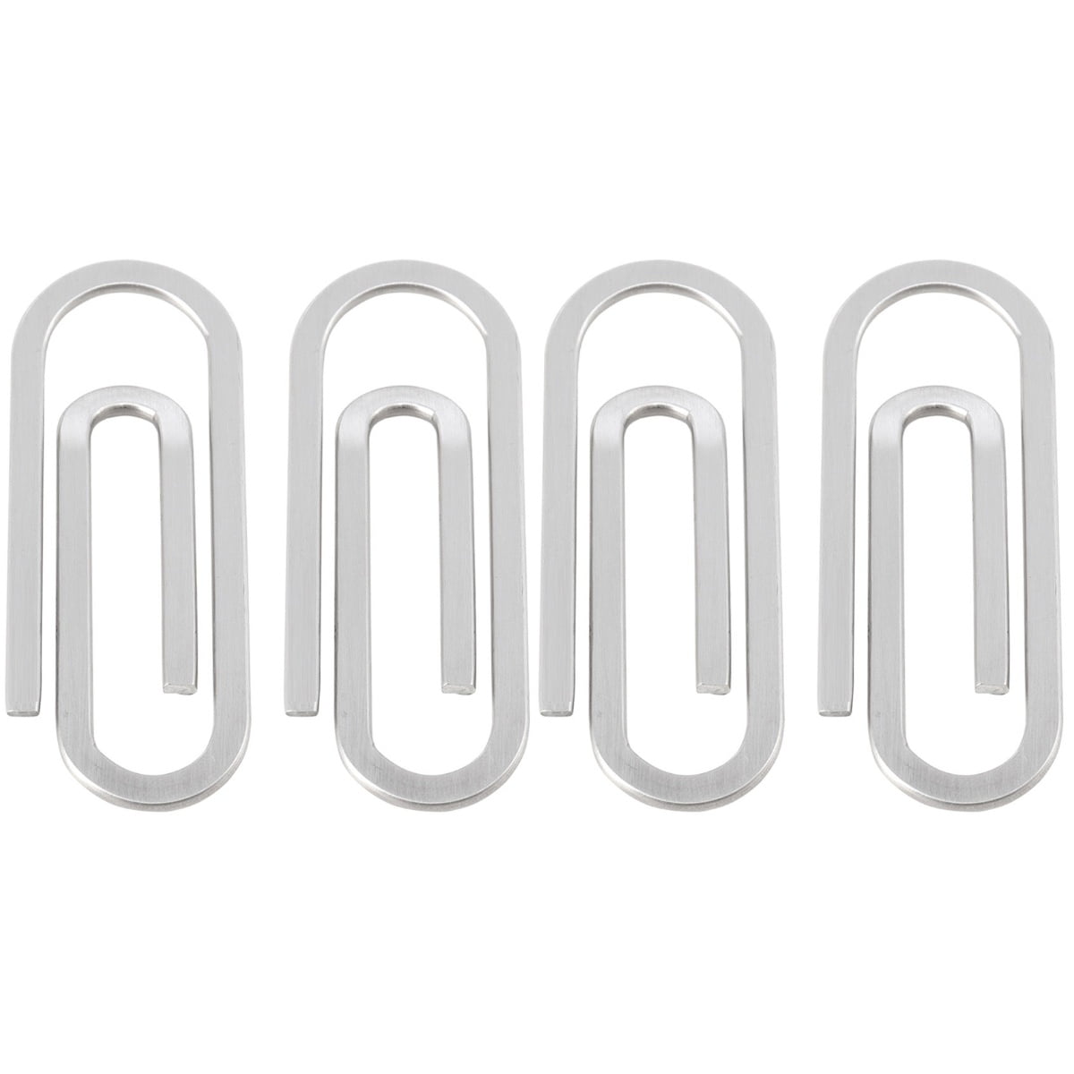 2 Pieces Paper Clip Clips Small Prongs Miss Man Binder Silver Stainless ...
