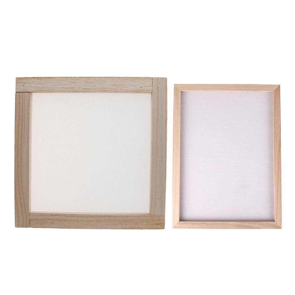 2 Pieces Paper Making Wooden Paper Making Mould Papermaking Screen Kits ...