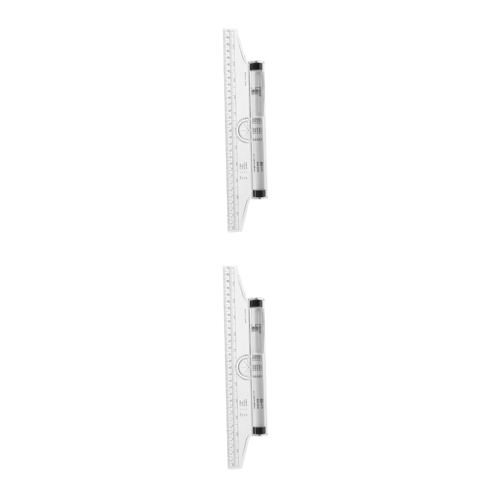 2 Pieces Parallel Roller Ruler Measure Bulk Scale Student Use - Walmart.com