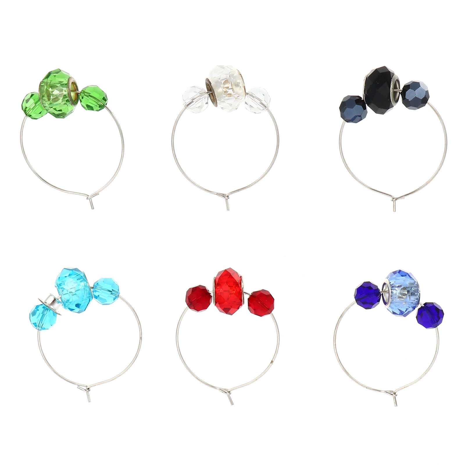 2 Pieces Party Glass Marker Beads Wine Tags Reusable Bottle Labels ...