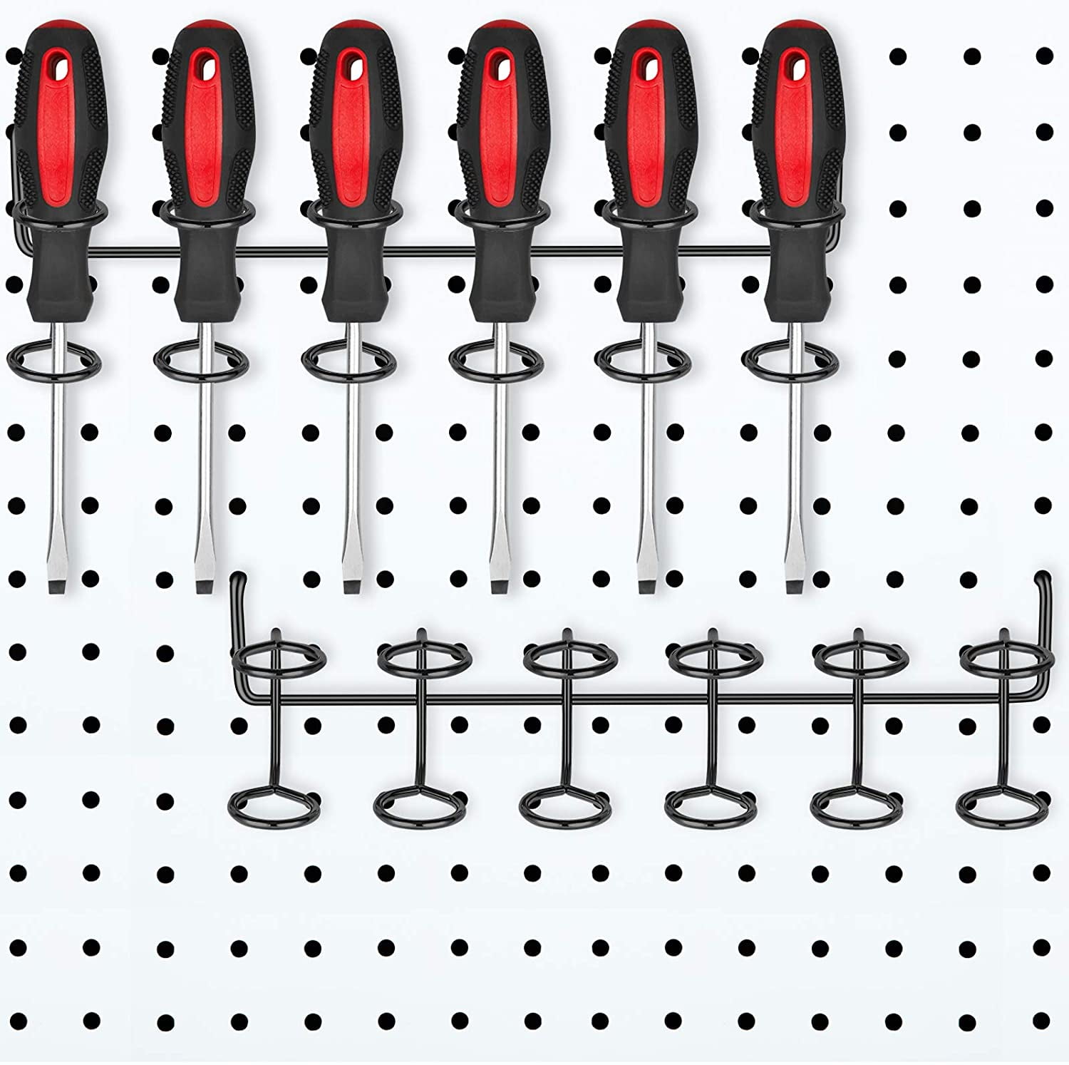 2 Pieces Pegboard Screwdriver Holder Peg Board Tool Utility Hooks ...