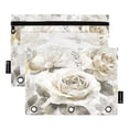 2 Pieces Pencil Bag Binder Pouches 3-Ring Page Turning Folder Pencil ...