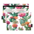 2 Pieces Pencil Bag Binder Pouches 3-Ring Page Turning Folder Pencil ...