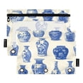 2 Pieces Pencil Bag Binder Pouches 3-Ring Page Turning Folder Pencil ...