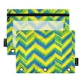 2 Pieces Pencil Bag Binder Pouches 3-Ring Page Turning Folder Pencil ...