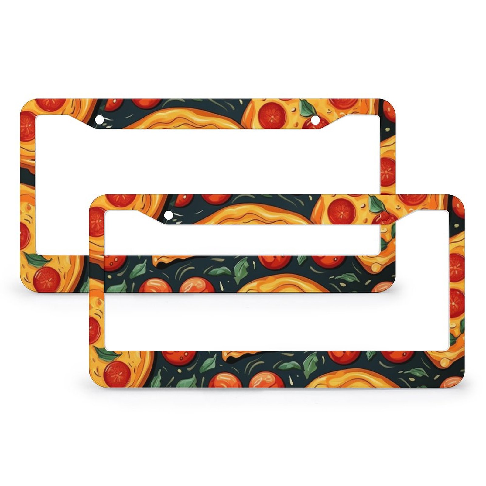 2 Pieces Pepperoni Pizza License Plate Cover Italian Food License Plate ...