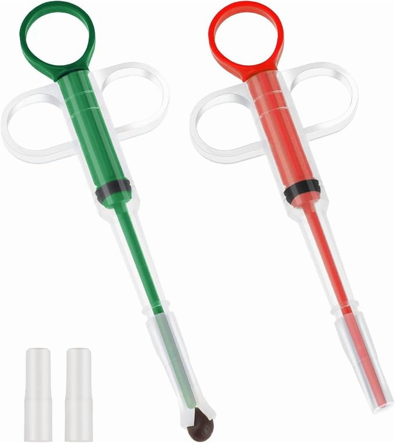2 Pieces Pet Pill Plunger Popper for Small Cats Dogs, Soft Tip Medicine ...