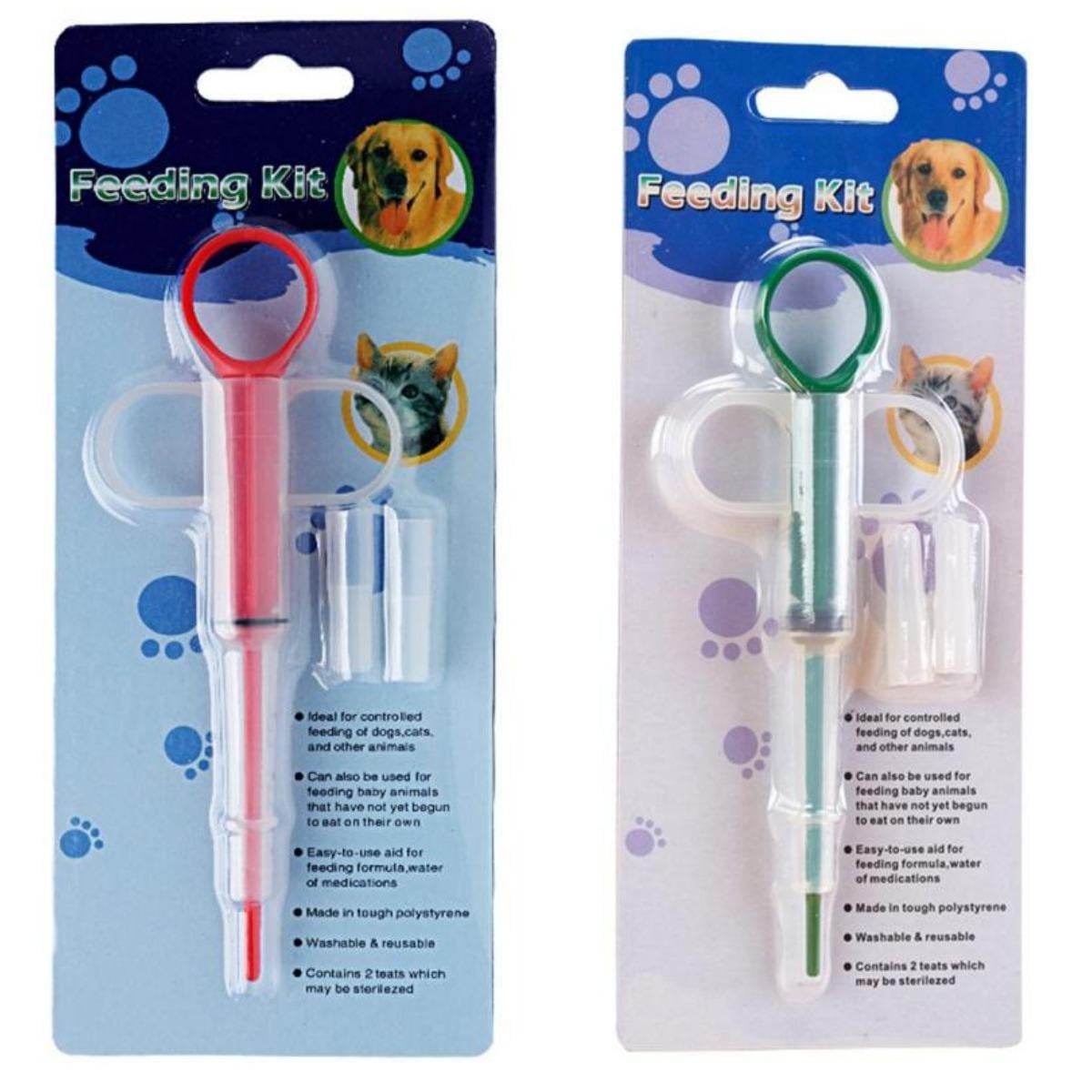 2 Pieces Pet Pill Plunger Popper,for Small Cats Dogs Pill Dispenser ...