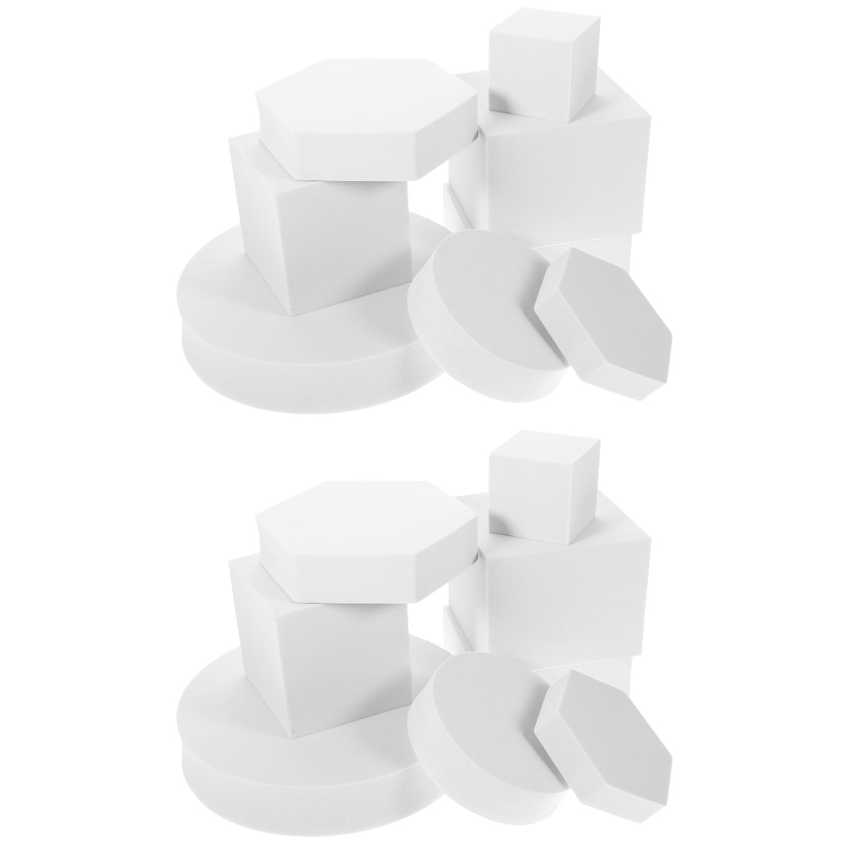 2 Pieces Photo Props for Cosmetics Product Display Stand Cubes White ...