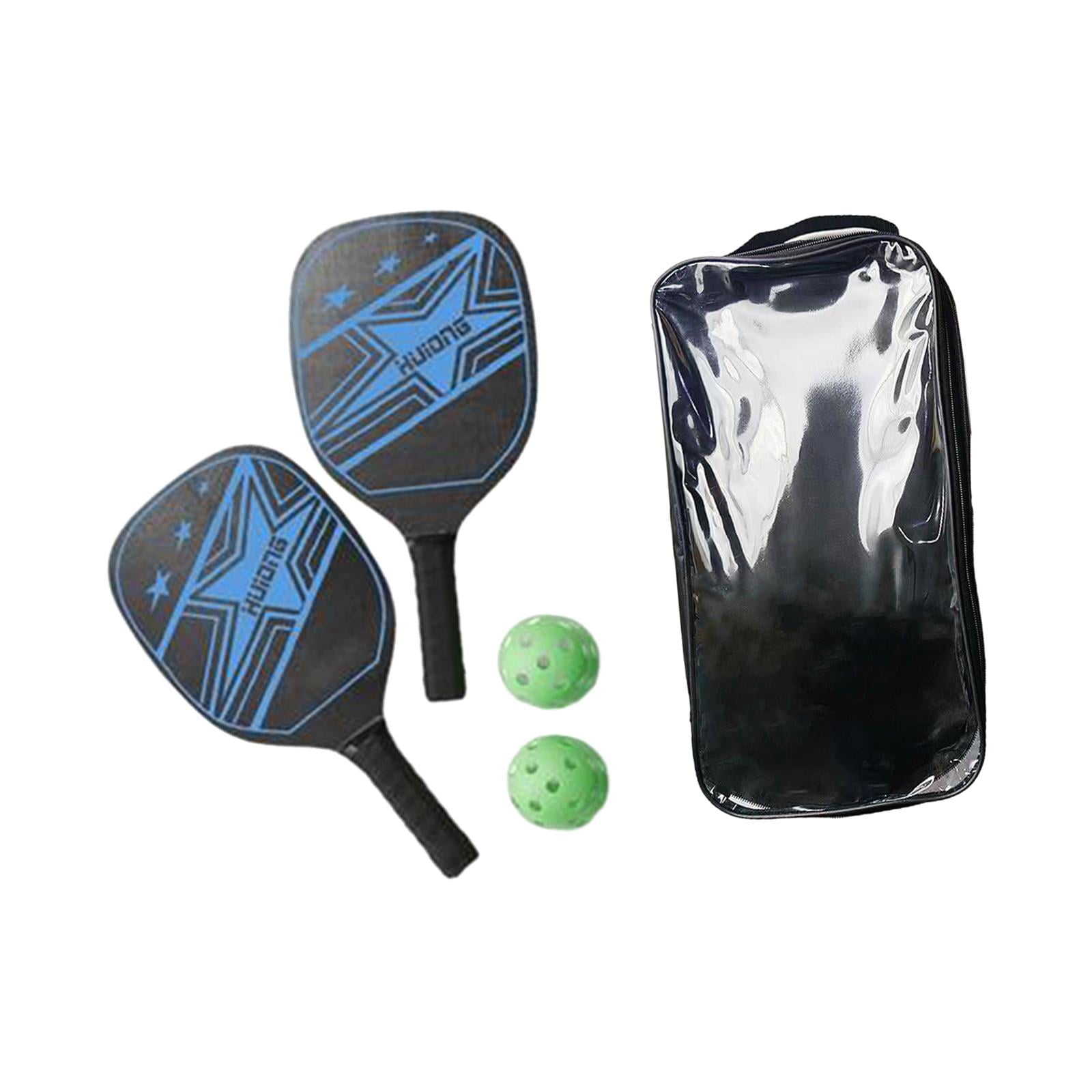 2 Pieces Pickleball Paddles Anti Slip Grip Pickleball Racket and Ball ...