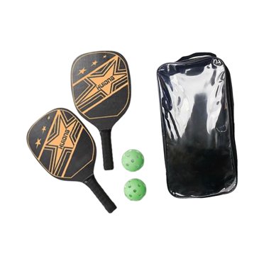 Eccomum Pickleball Rackets Set Pickleball Paddle Set of 2 Rackets and 4 ...