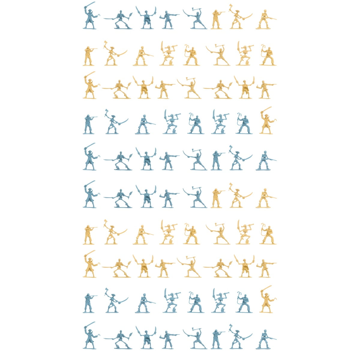 2 Pieces Pirate Miniatures Toy Soldiers Pirate Soldier Model 5.50X4 ...