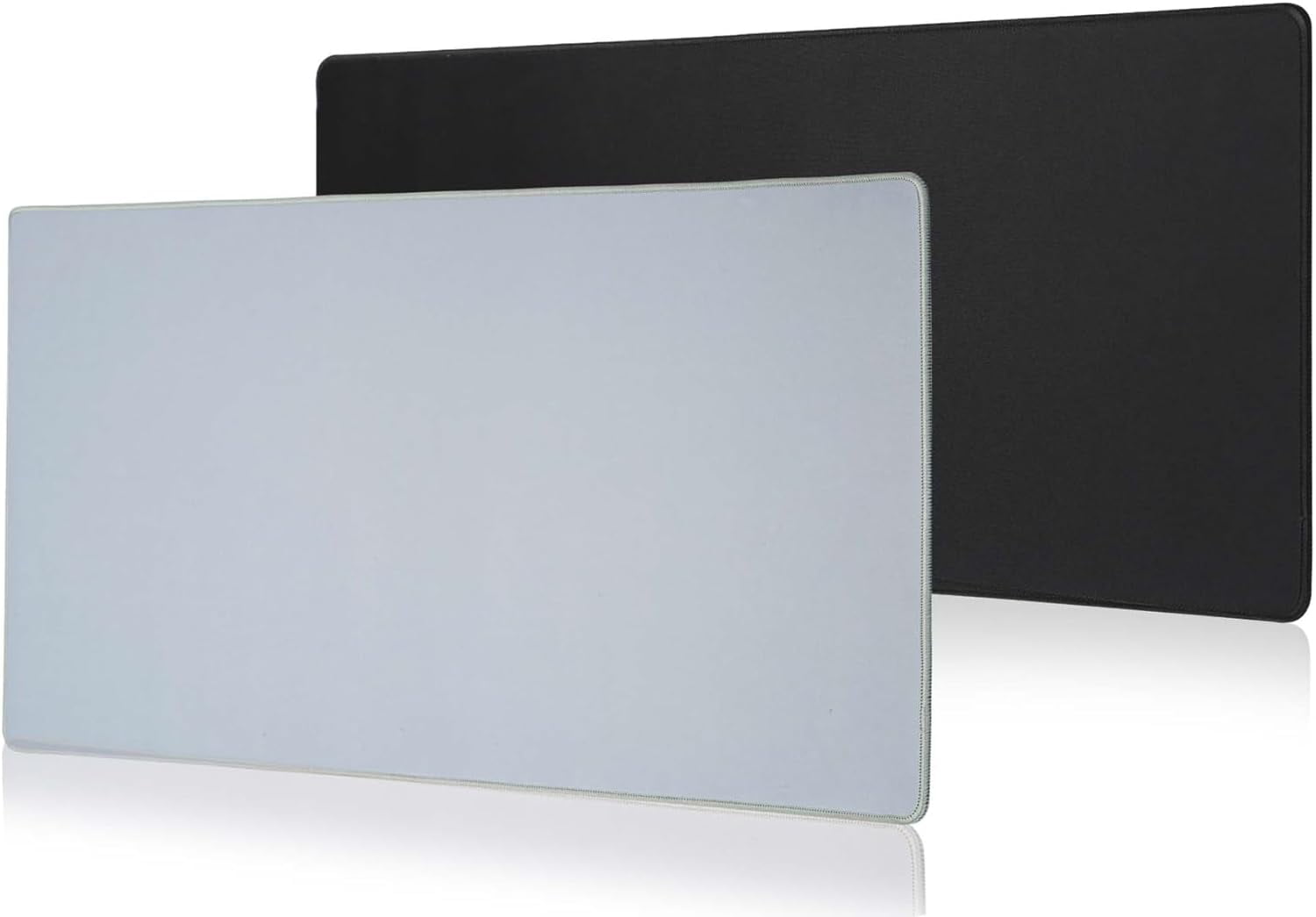 2 Pieces Plain Black and Gray Large Gaming Mousepad, Desk Protector ...