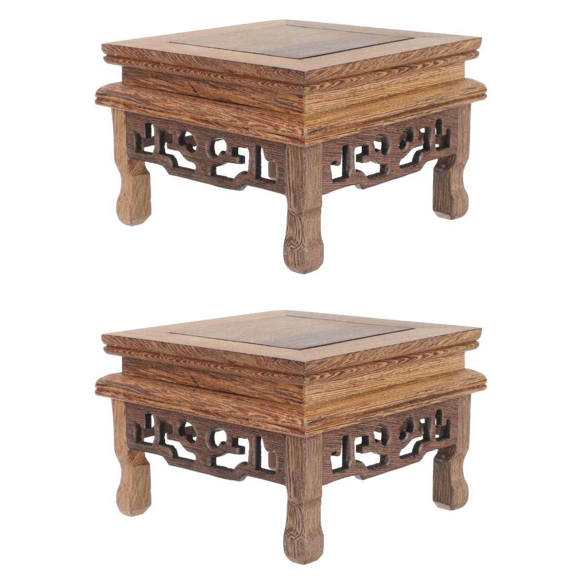 2 Pieces Plant Wooden Flower Pot Base Rustic Farmhouse Riser Flowerpot ...