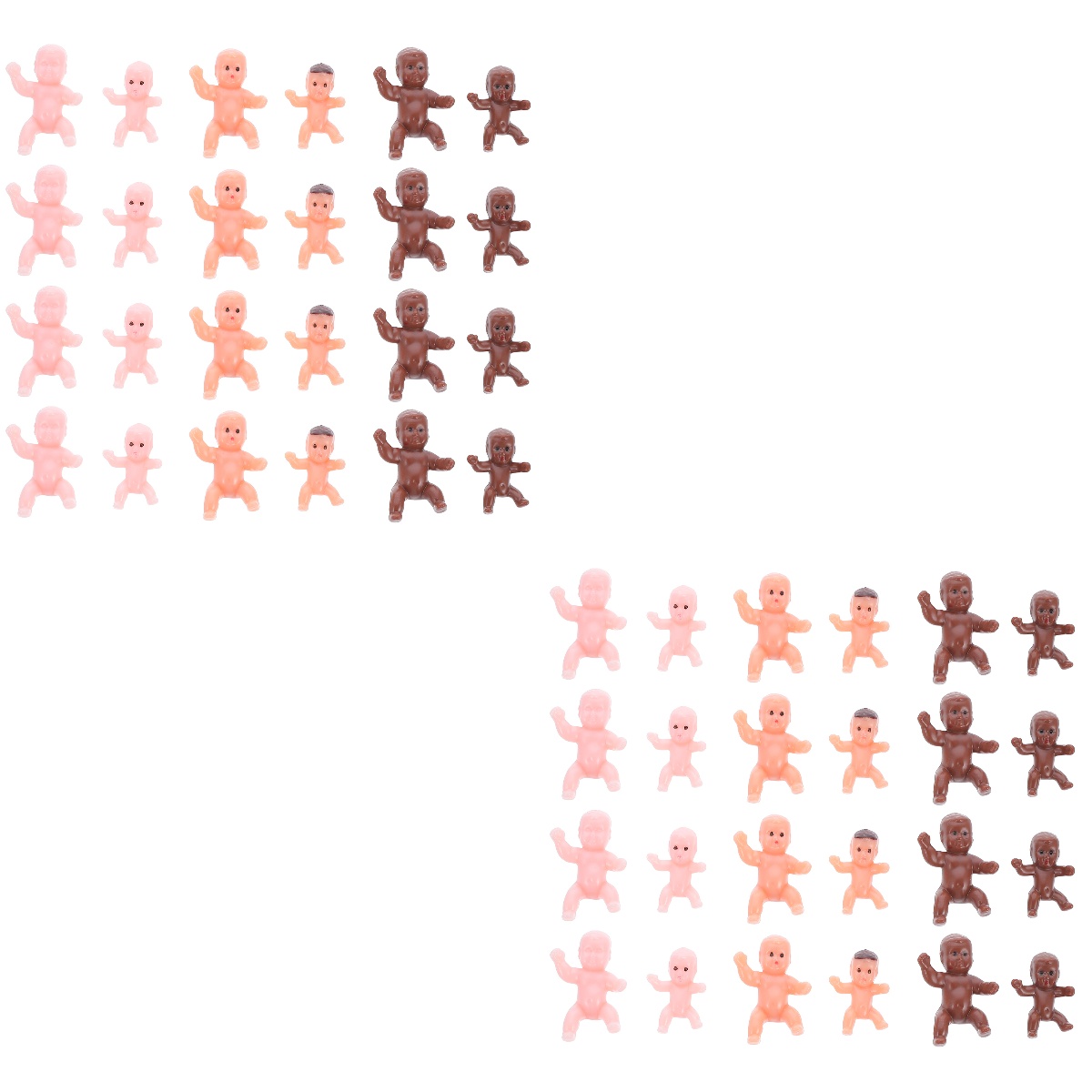 2 Pieces Plastic Baby Toys Swimming Doll Bathing Mini Dolls Bulk Child ...