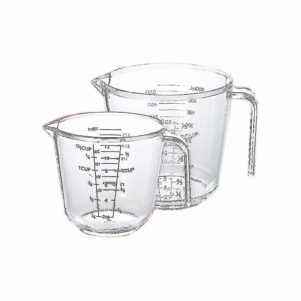 2 Pieces Plastic Measuring Cup Cooking Mug Measuring Plastic Measuring ...