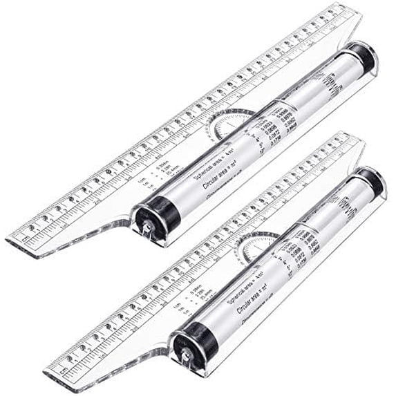 2 Pieces Plastic Measuring Rolling Ruler Drawing Parallel ...