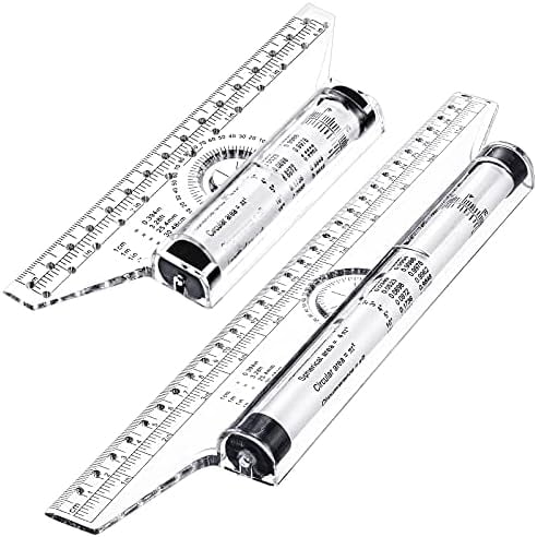 2 Pieces Plastic Measuring Rolling Ruler Drawing Parallel ...