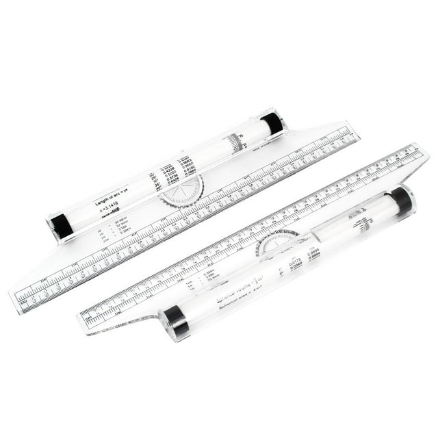 2 Pieces Plastic Measuring Rolling Ruler, Parallel Rolling Ruler ...
