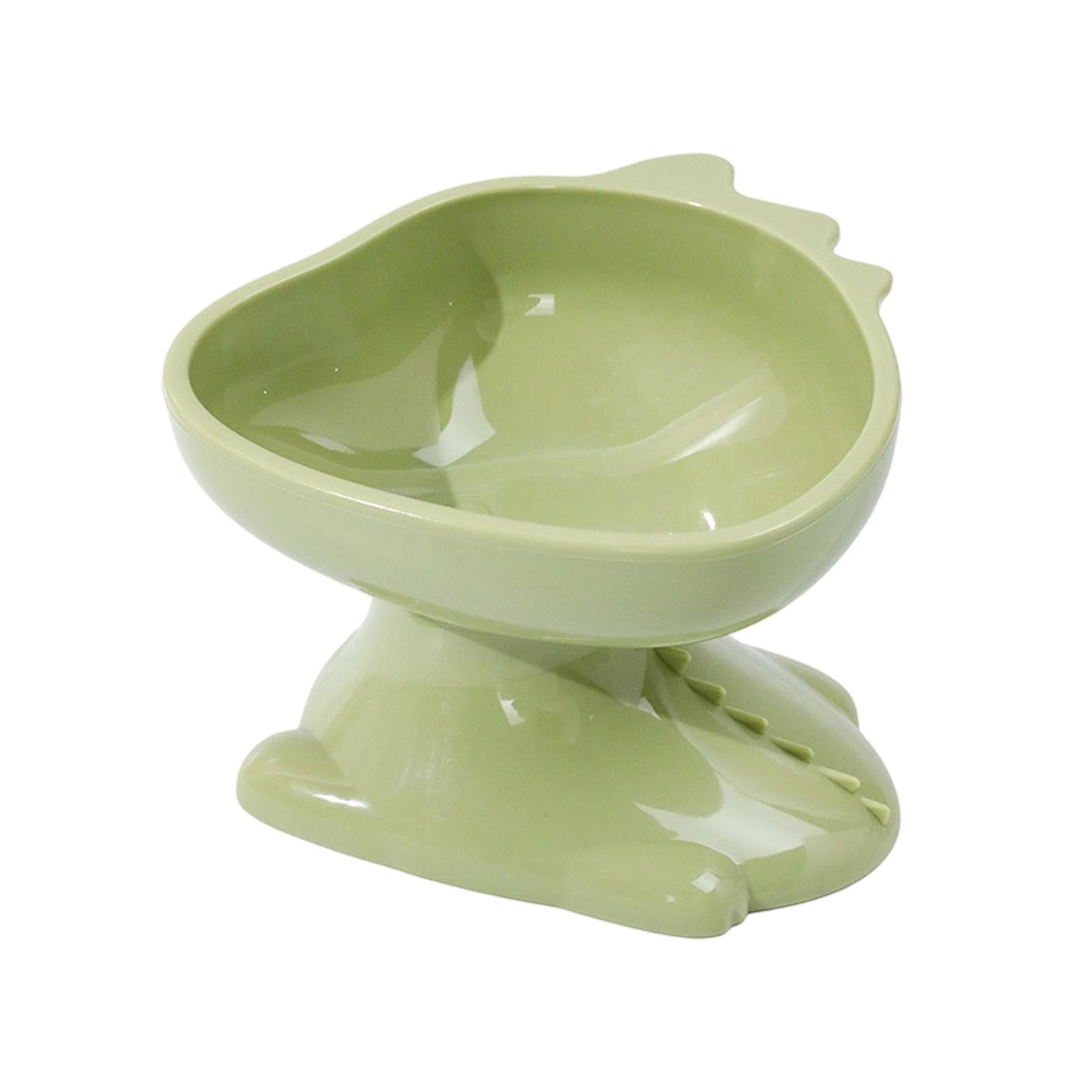 2 Pieces Plastic Raised Bowl Tilted 15 Degrees Elevated Cat Food and ...