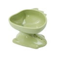 2 Pieces Plastic Raised Bowl Tilted 15 Degrees Elevated Cat Food and ...