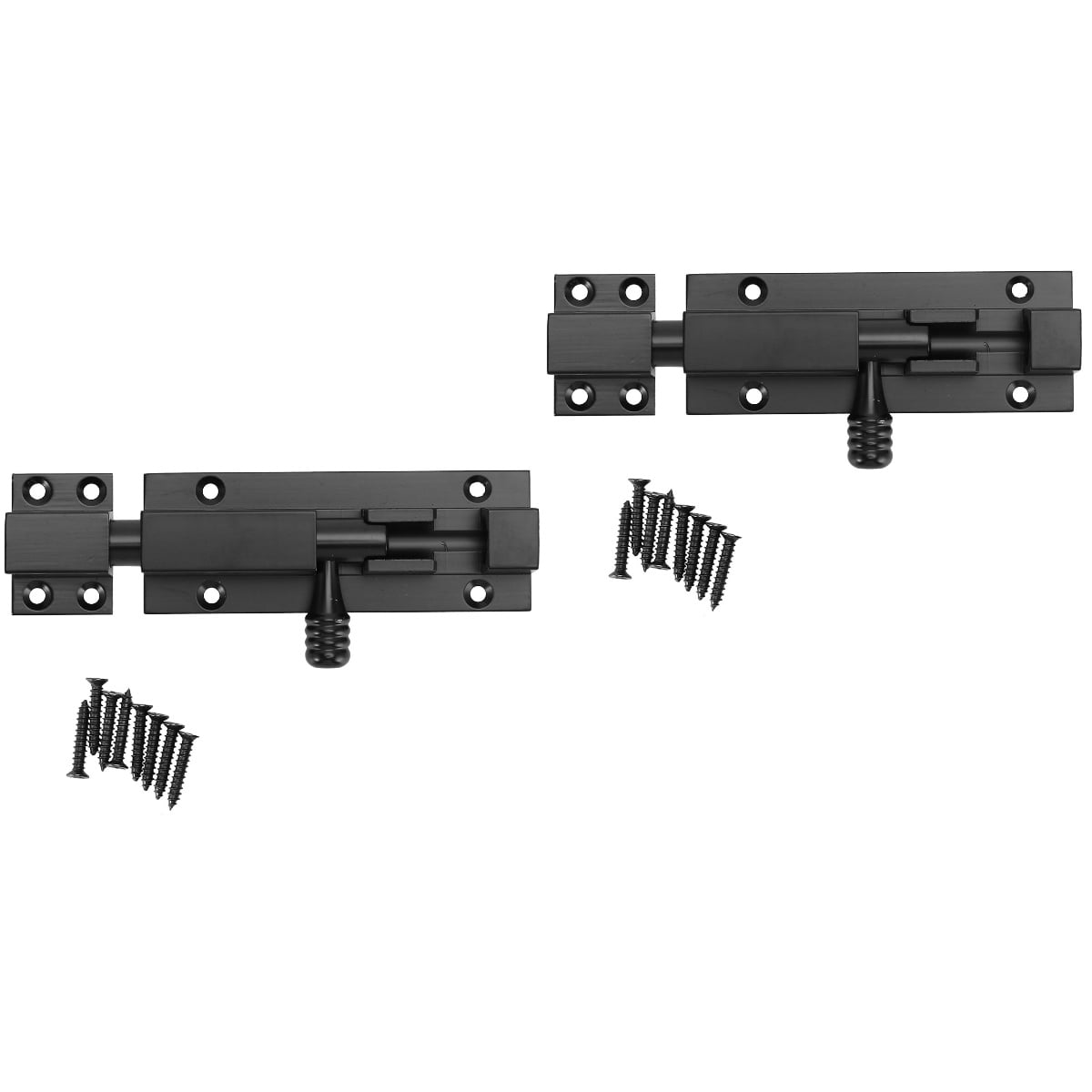 2 Pieces Plug Sliding Door Heavy Duty Chain Lock Child Black - Walmart.com