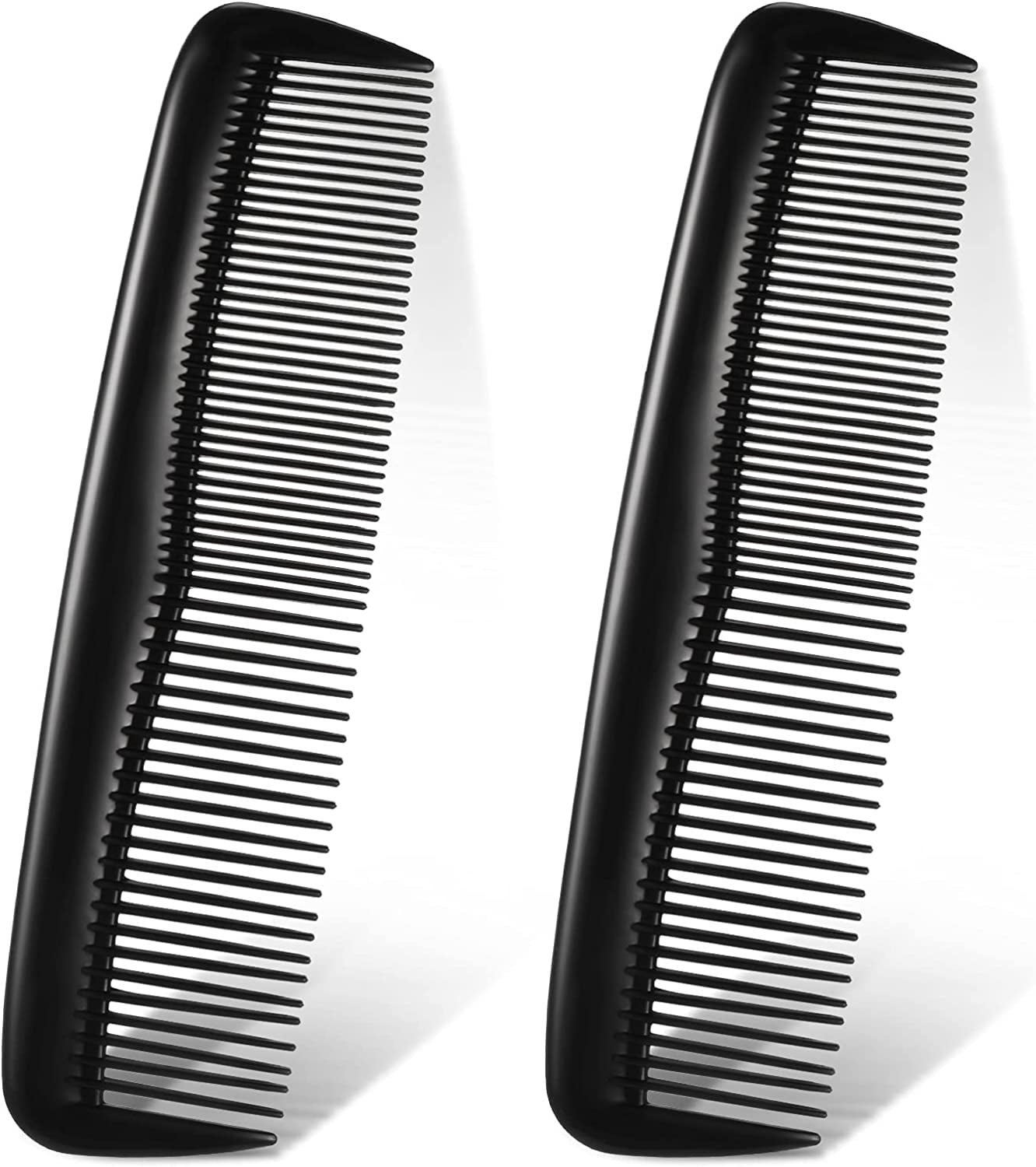 2 Pieces Pocket Plastic Hair Combs Black and Standard Tooth Cutting ...