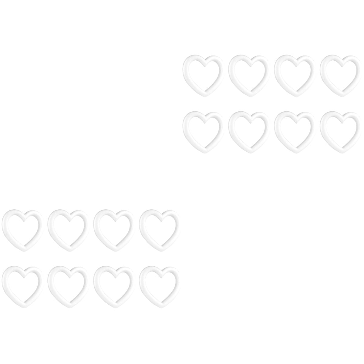 2 Pieces Polystyrene Heart Hearts Foam Circle Model All Ages DIY ...