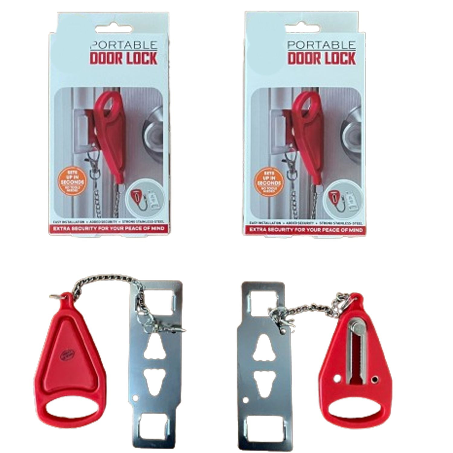 2 Pieces Portable Door Lock for Travel, Hotel Door Lock, Door Locks for ...