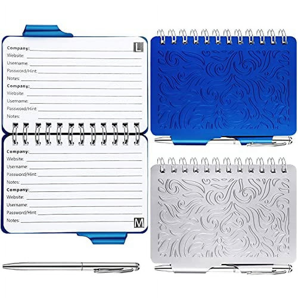 2 Pieces Portable Password Book Password Organizer Notebook Elegant ...