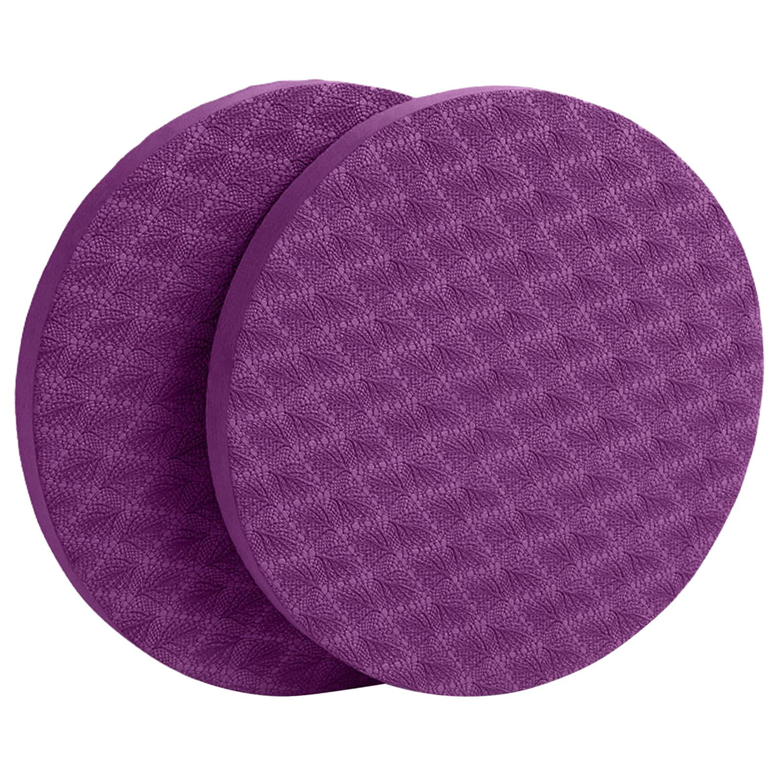 2 Pieces Portable Small Round Non-Slip Knee Pad Yoga Mat for Gym ...