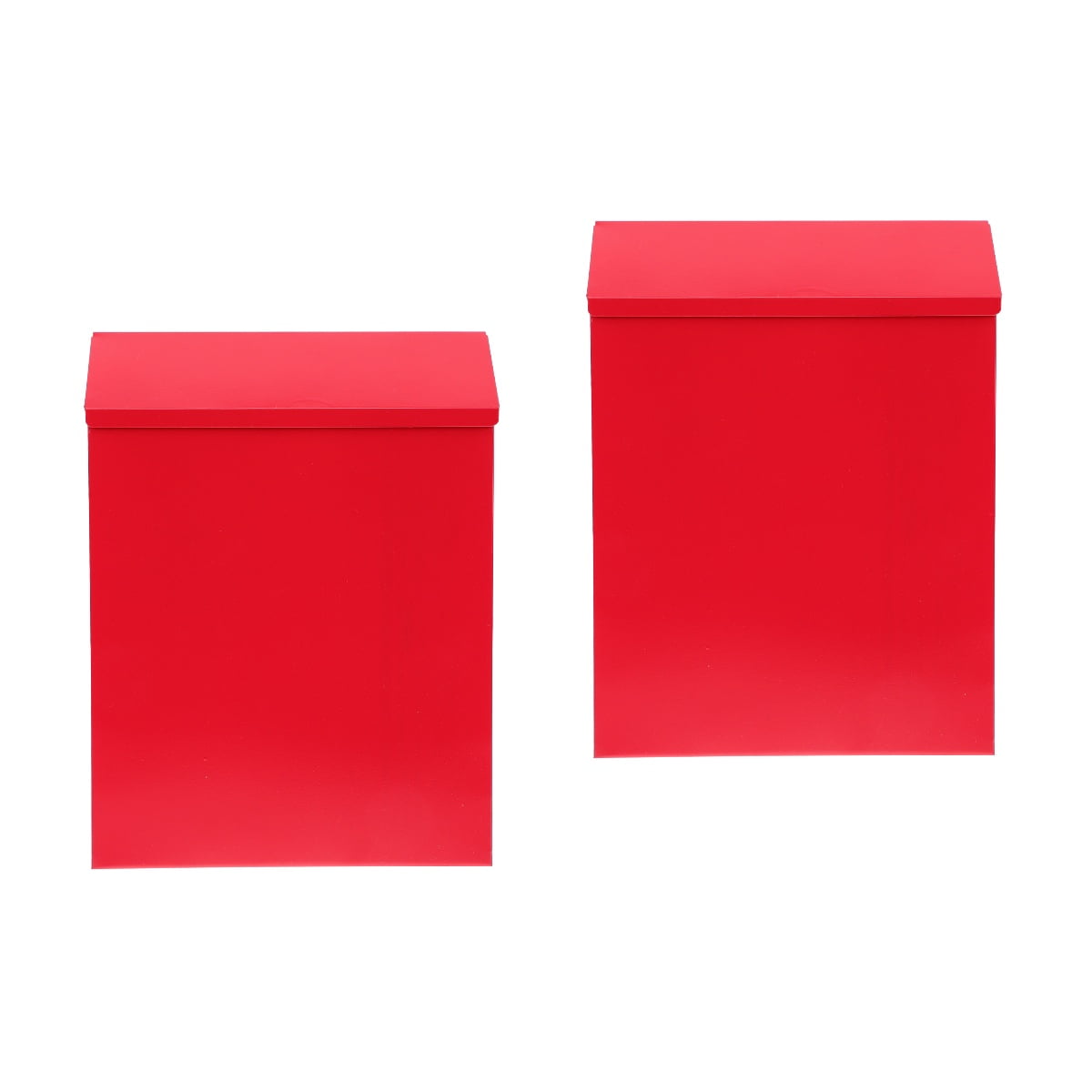 2 Pieces Post Type Locked Box for Office Small Red Mailbox - Walmart.com