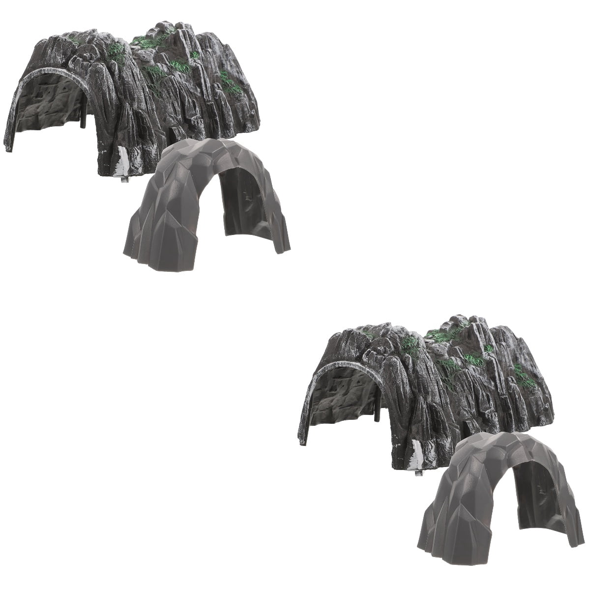 2 Pieces Pretend Tunnel Model DIY Cave Train Construction Toys Child ...
