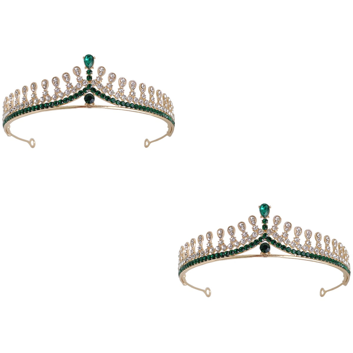 2 Pieces Princess Crowns for Girls Rhinestone Tiara Bride - Walmart.com