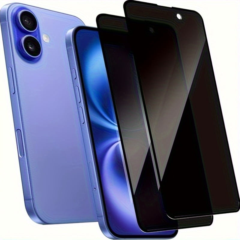 2 Pieces Privacy Screen Protector for iPhone 16/16 Pro/16 Plus/16 ...