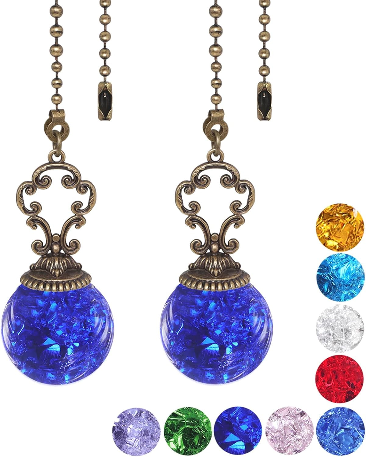 2 Pieces Pull Chain Ceiling Fan Pull Chain Ornaments Light Pull Chain ...
