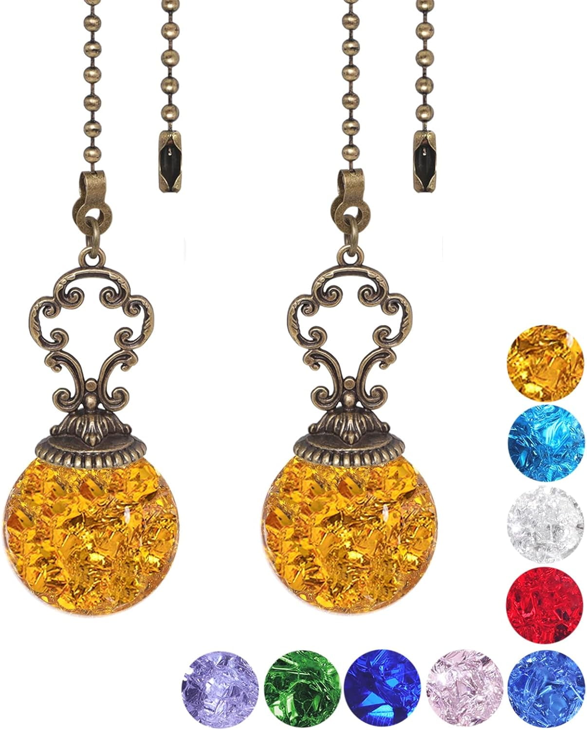 2 Pieces Pull Chain Ceiling Fan Pull Chain Ornaments Light Pull Chain ...