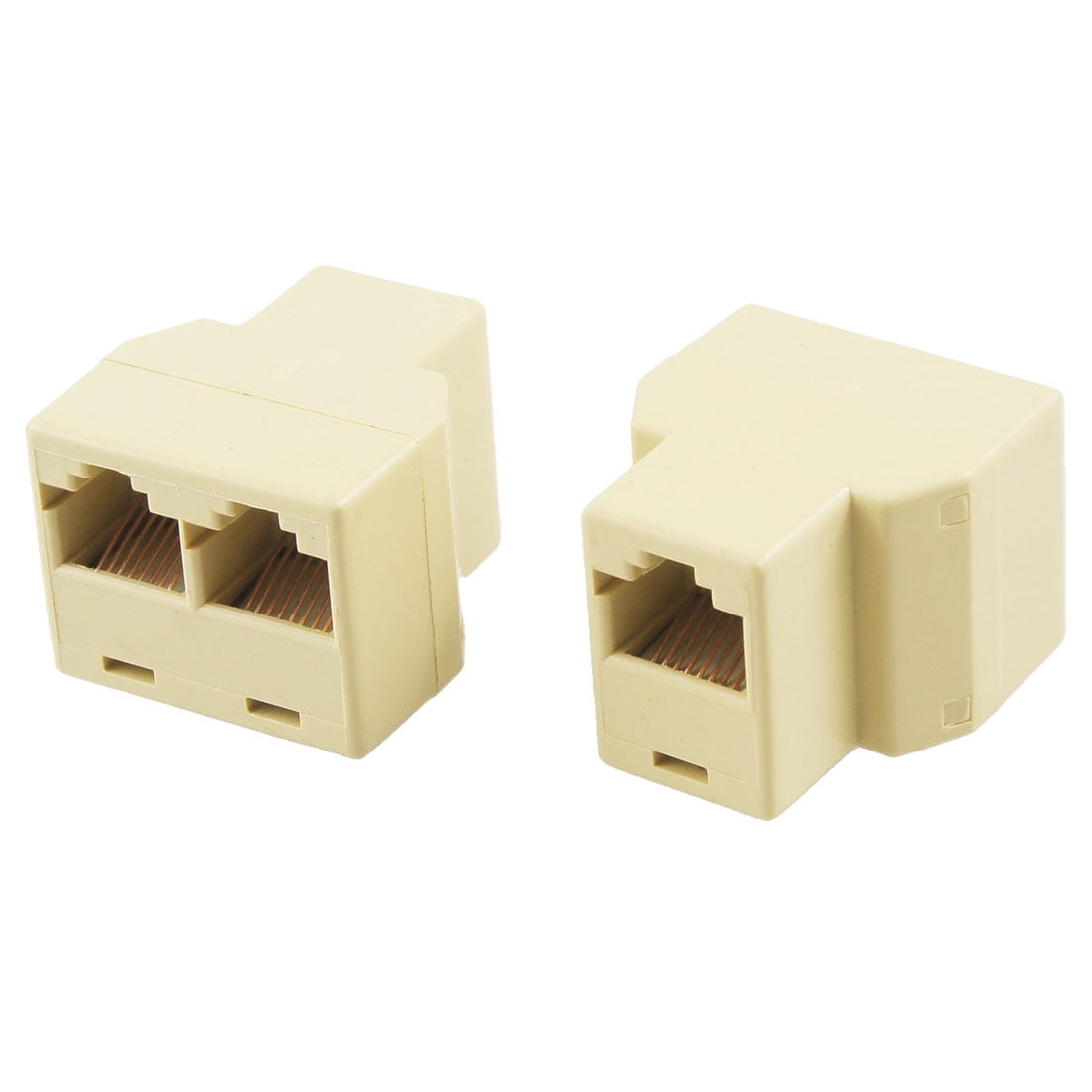 2 Pieces RJ45 Plug 3 Way 8P8C Network Ethernet Splitter Adapters ...