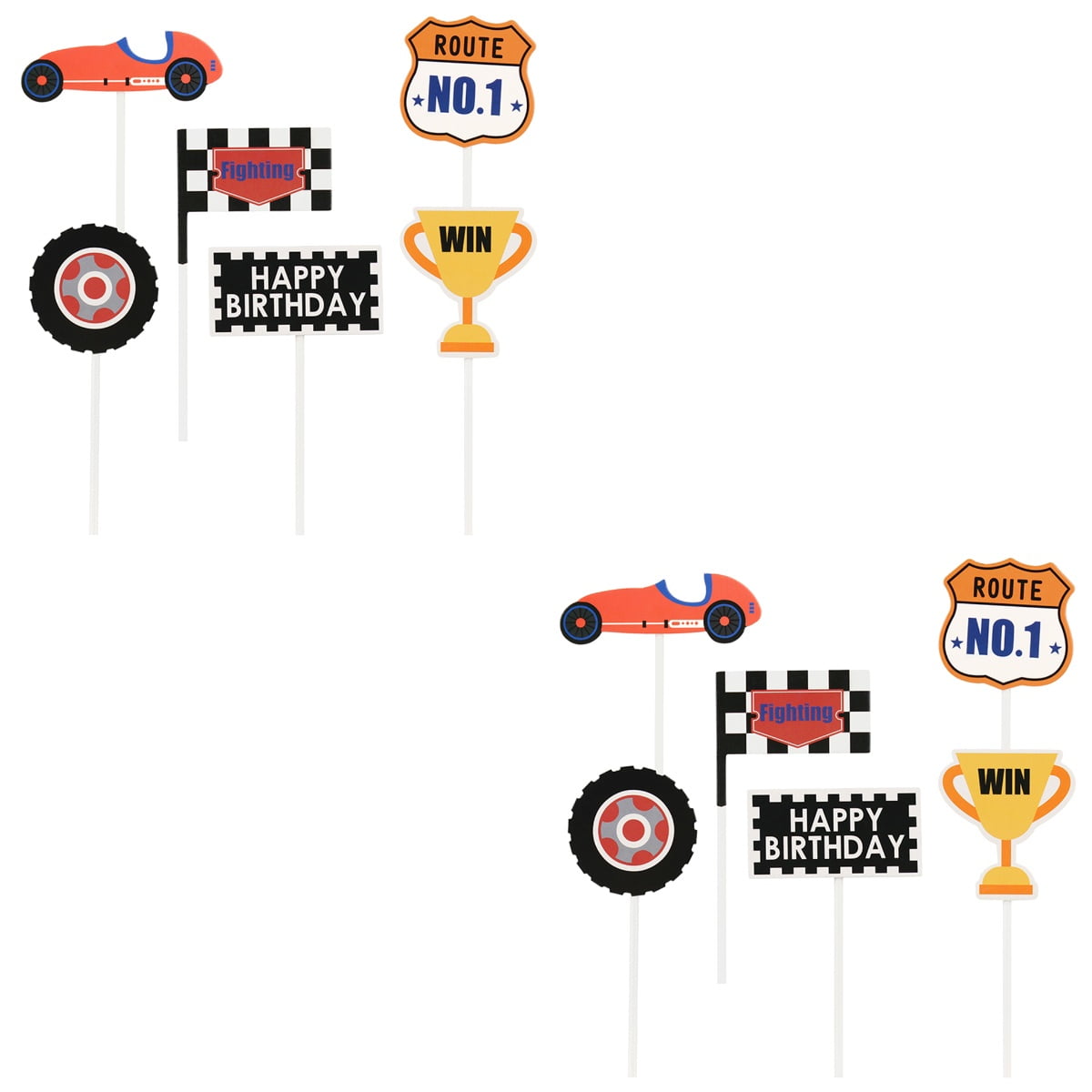 2 Pieces Race Car Cake Decorations Toppers Edible - Walmart.com