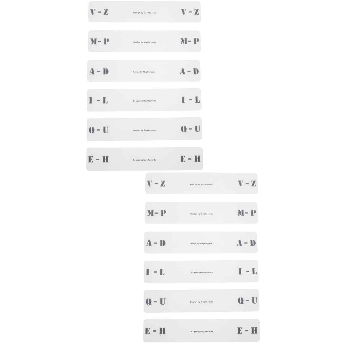 2 Pieces Record Sorting Card Vinyl Display Cards Index Labels Office ...
