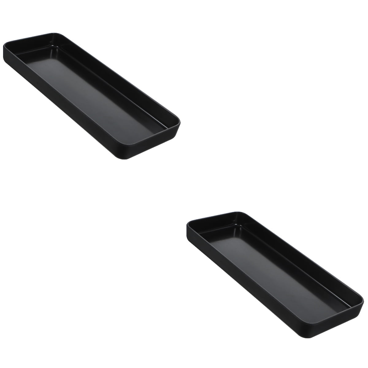 2 Pieces Rectangular Storage Tray Counter Tray Dresser Vanity Tray ...