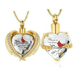 Anavia Floating Drop Heart Cremation Jewelry for Ashes Memorial Necklace Ash Urn Keepsake Silver Gold Walmart